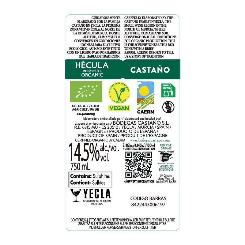 Hecula organic Monastrell